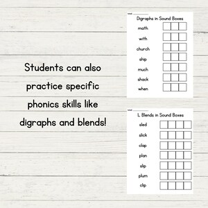 Sound Boxes | Phonics Activities | Word Work Lessons | Learning to Read ...