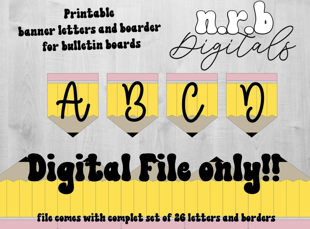 Banner Letters and Boarders for Bulletin Board - Etsy
