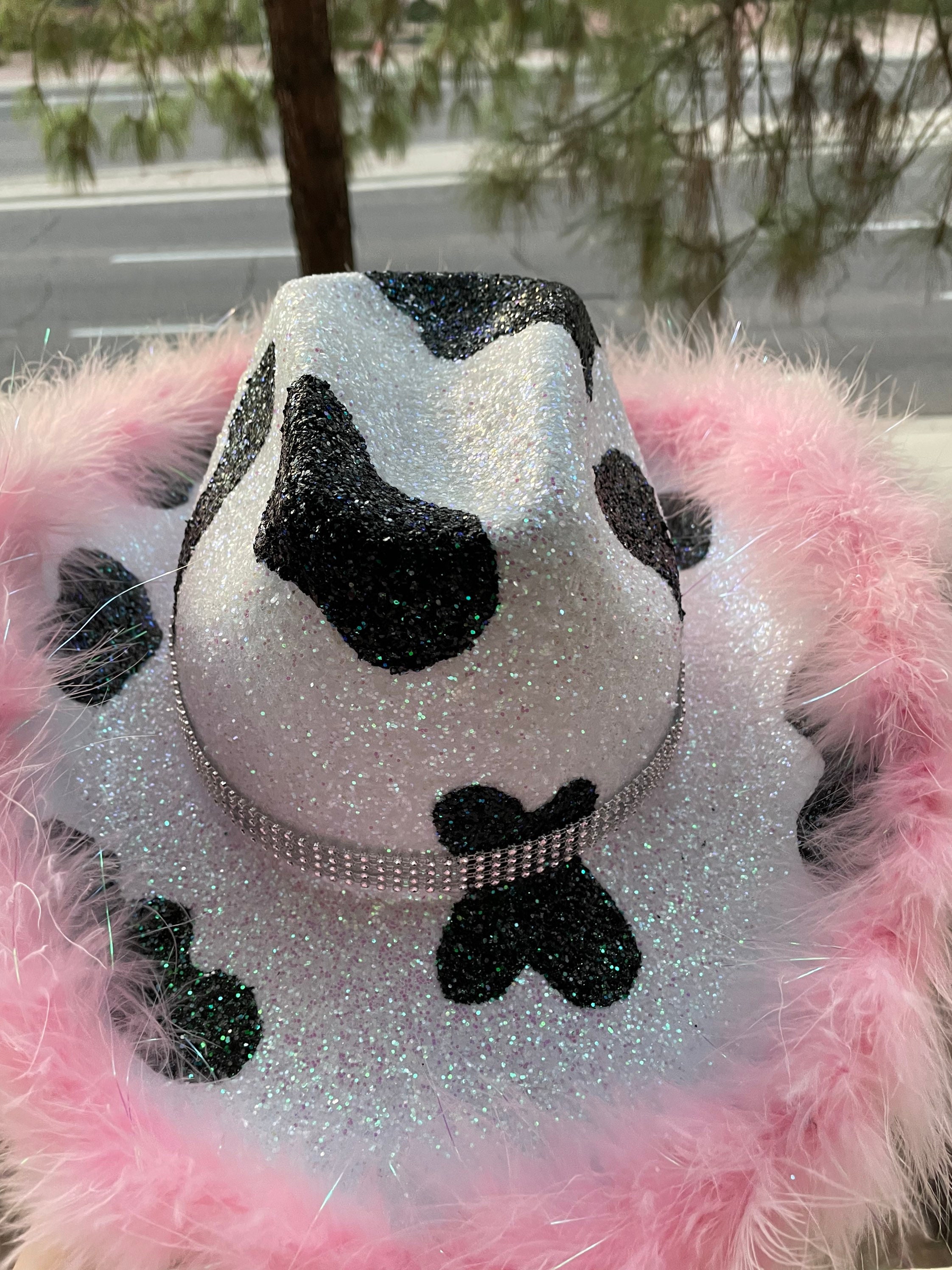 Cow Print Hat - Etsy