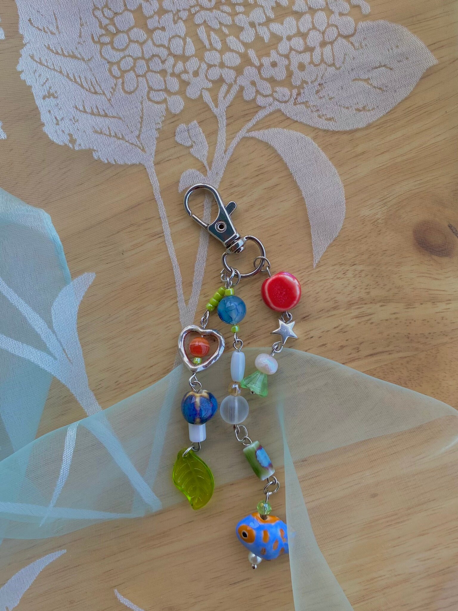 Stardew Valley Keychains Beaded Charm Keychain Gamer Fish Chicken Melon ...