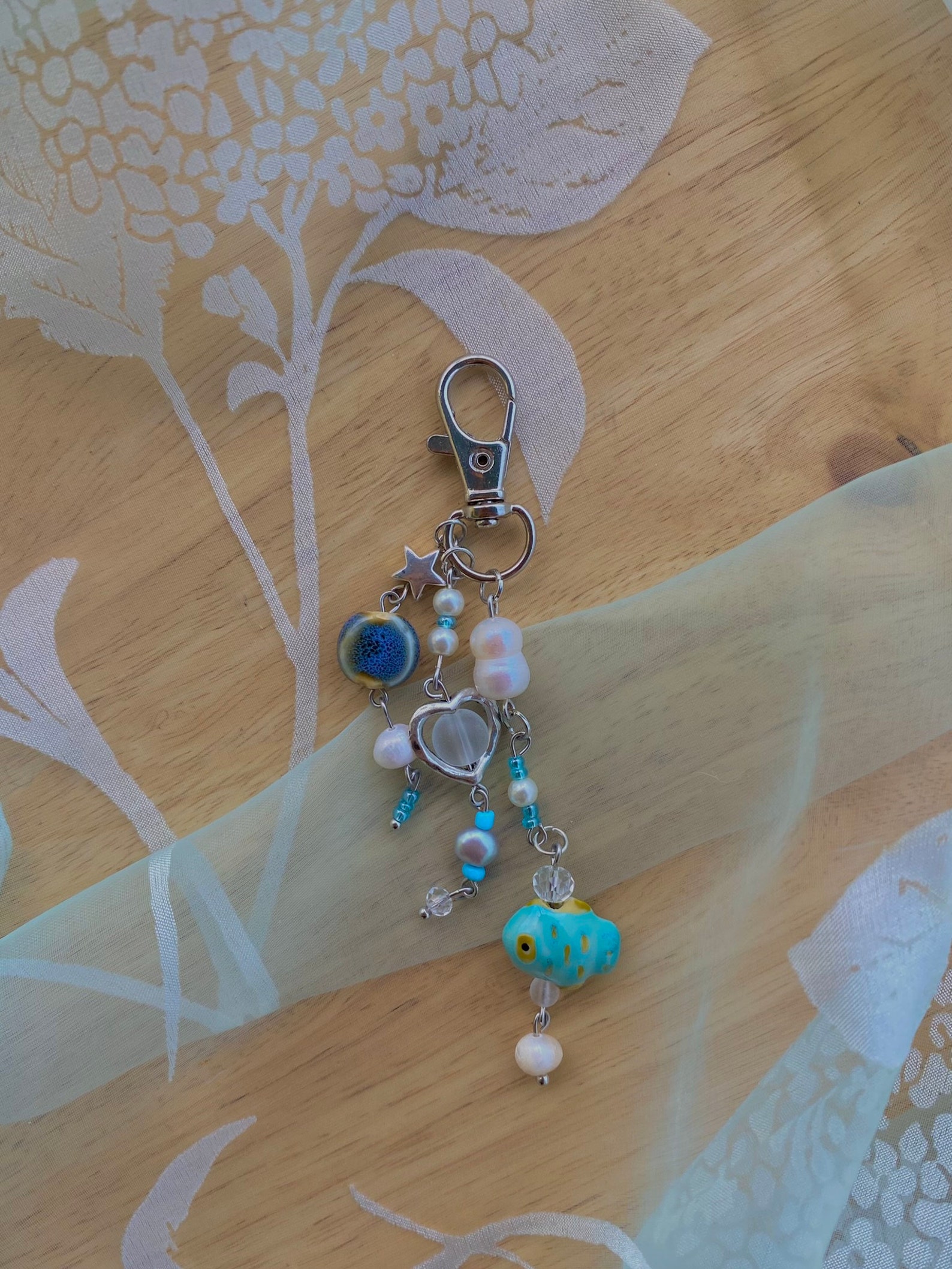 Stardew Valley Keychains Beaded Charm Keychain Gamer Fish Chicken Melon ...