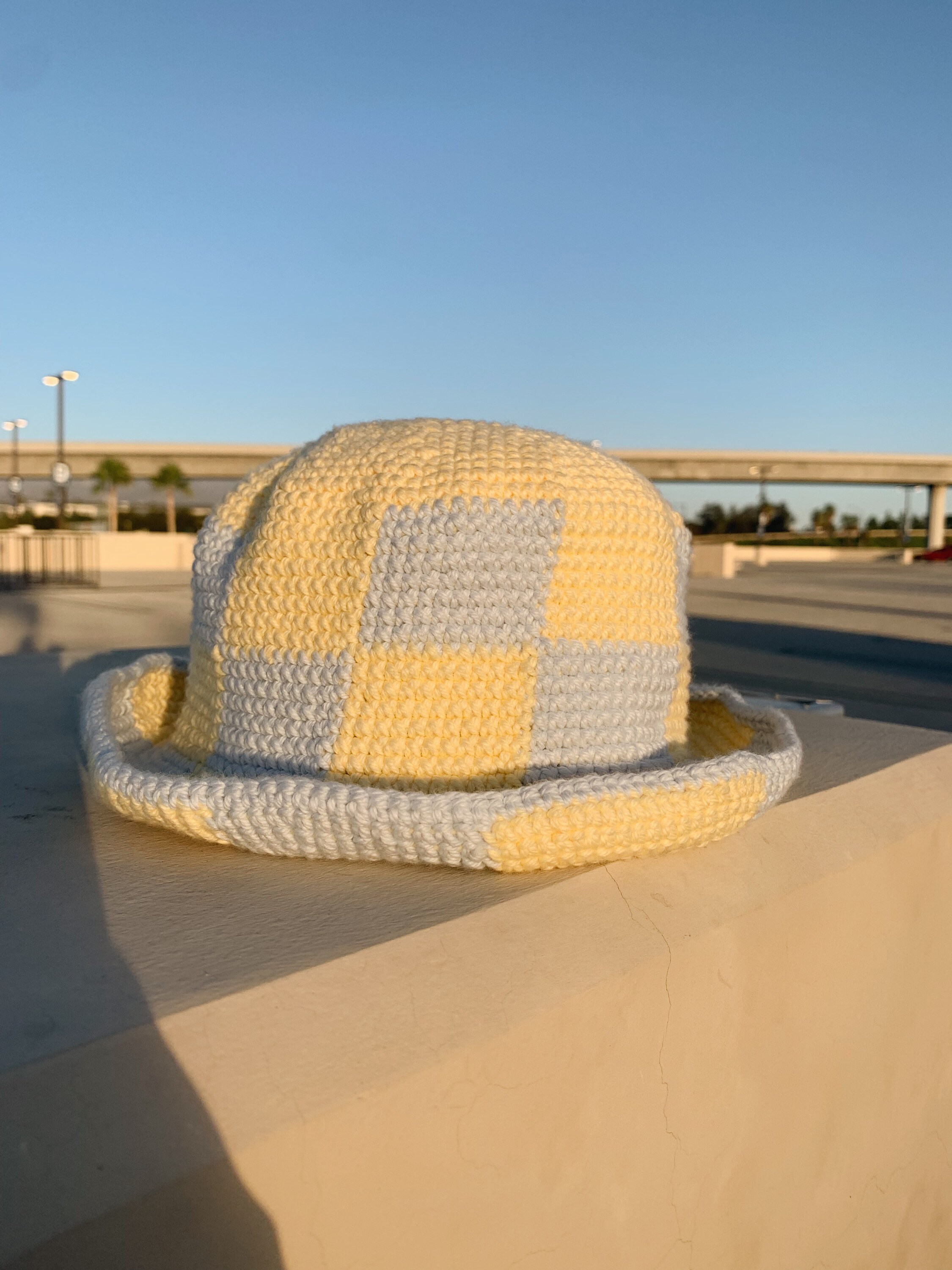 Large Print Checkered Hat - Etsy