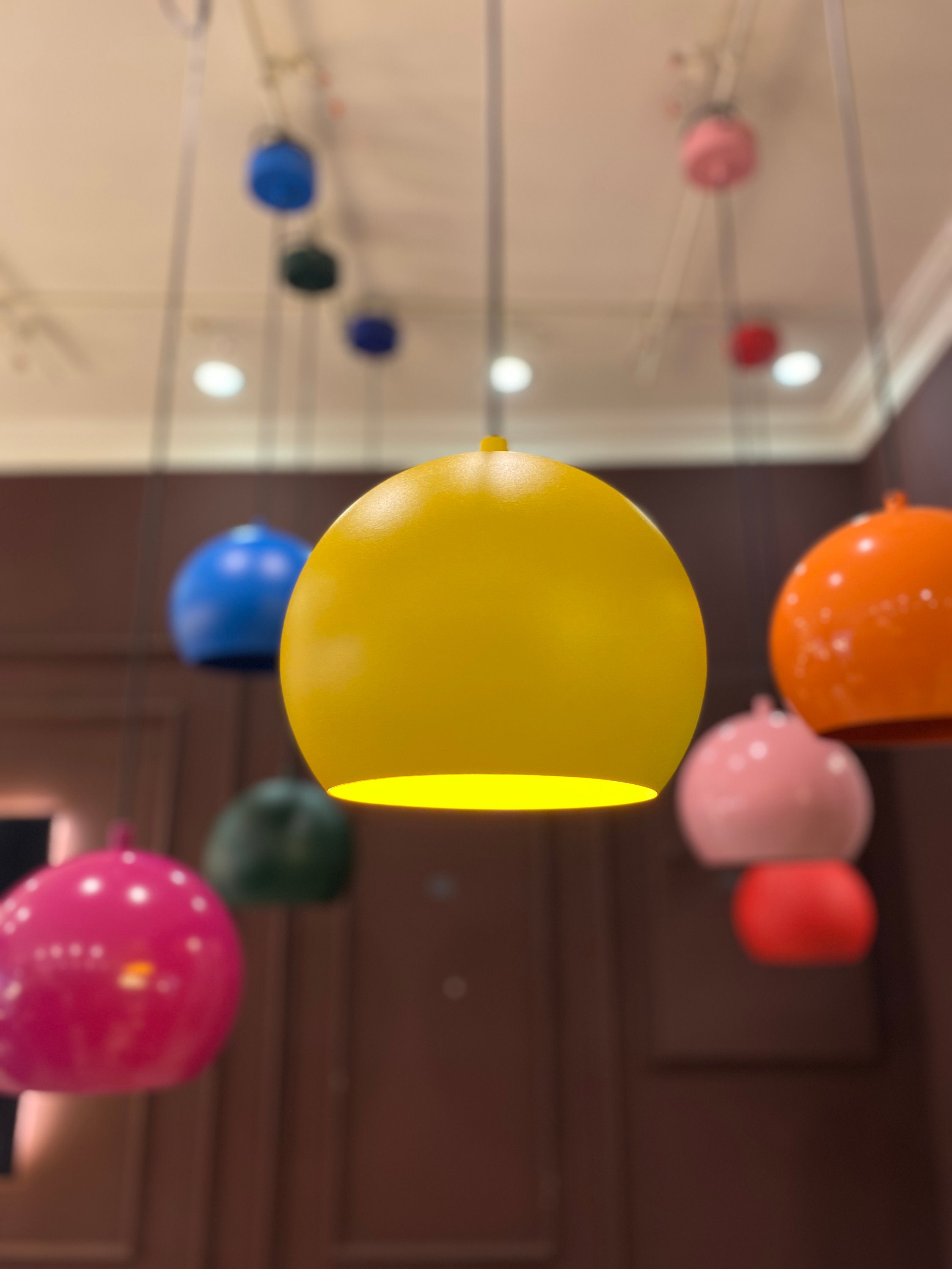 Yellow Pendant Light, Colourful Pendant, Modern Pendant, Bedroom ...