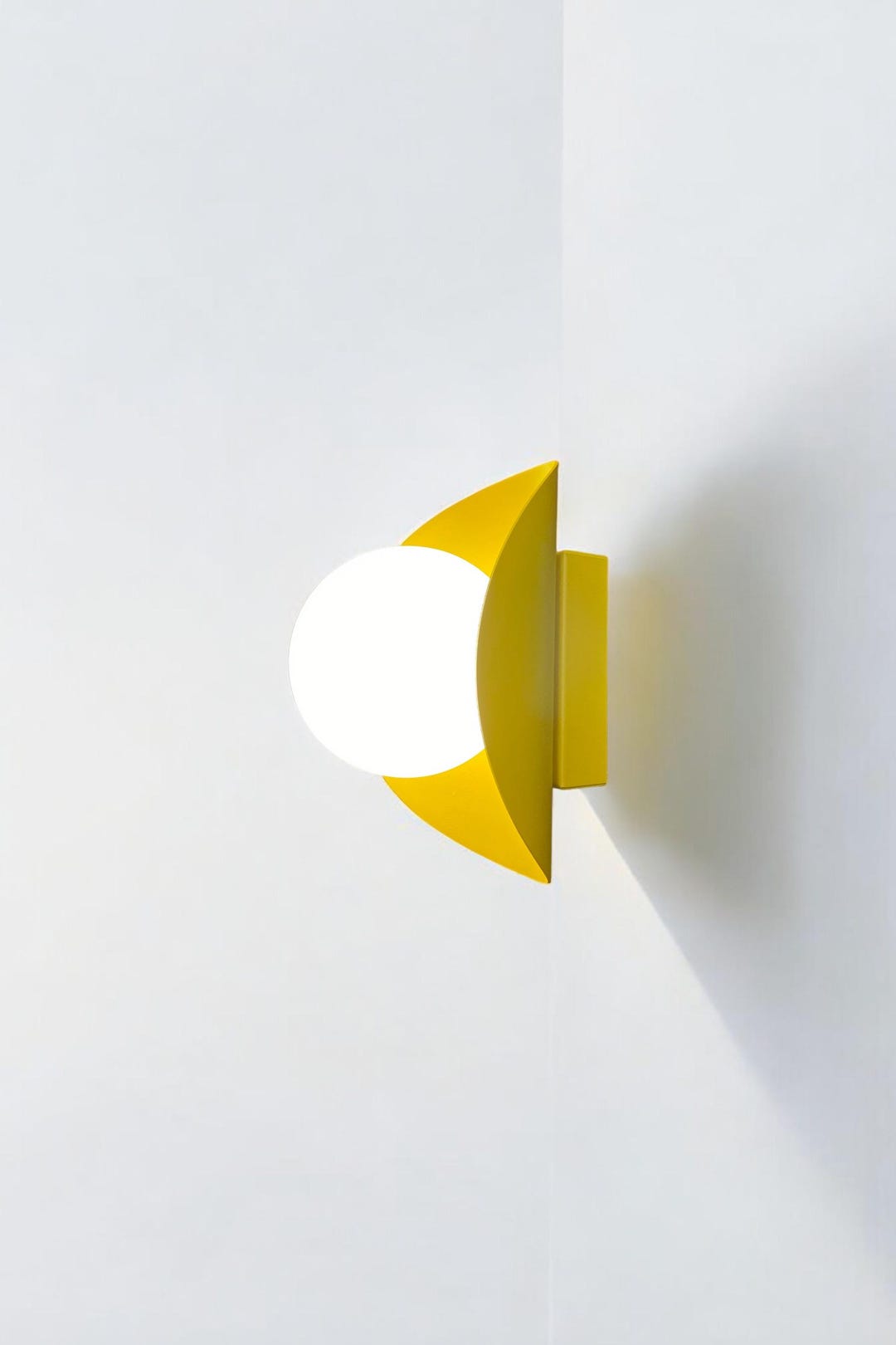 Modern Wall Sconce, Yellow Wall Sconce, Colored Wall Sconce ...