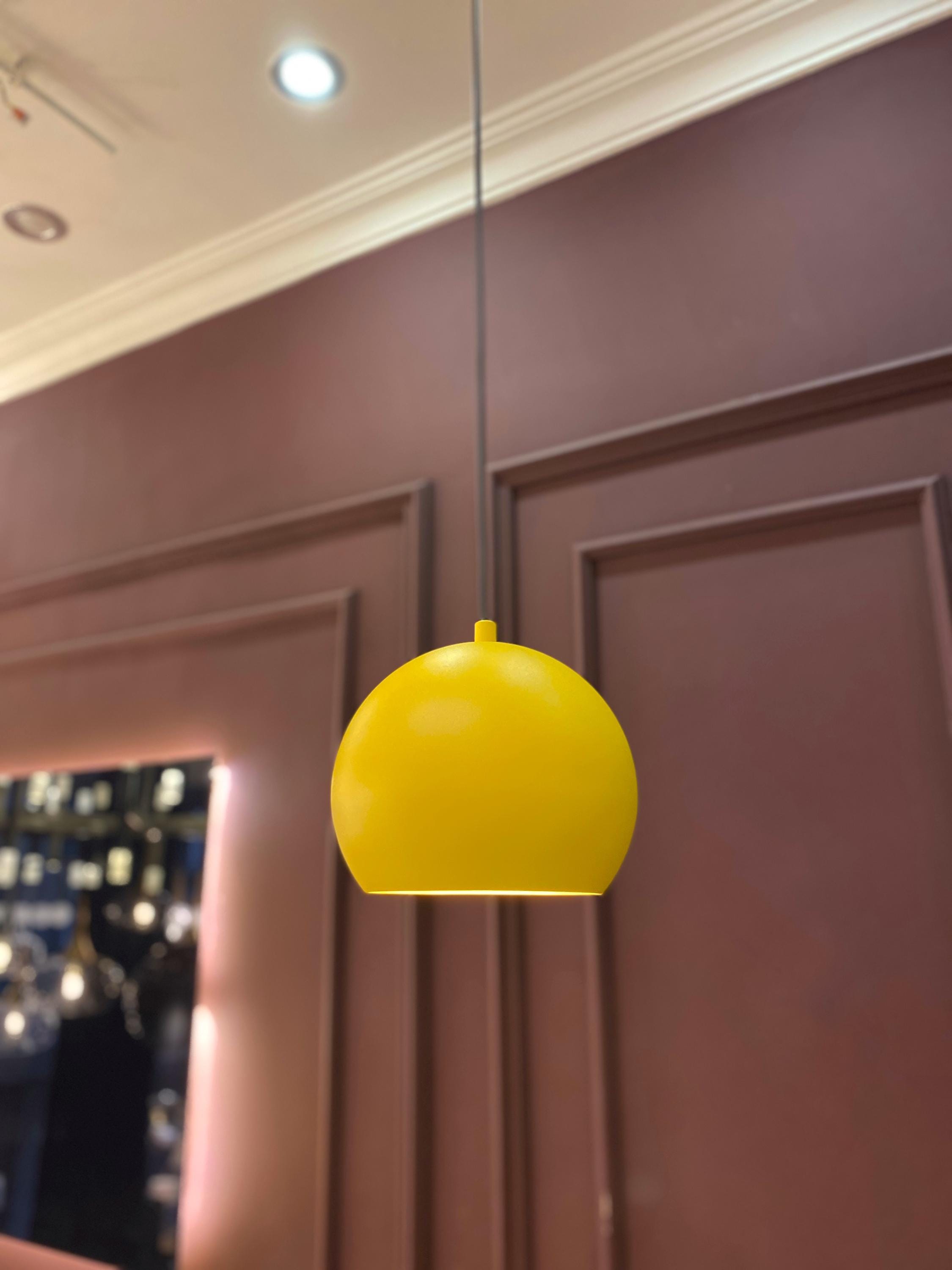 Colored Pendant Light, Modern Pendant Lamp, Pink Pendant Lamp, Dining ...