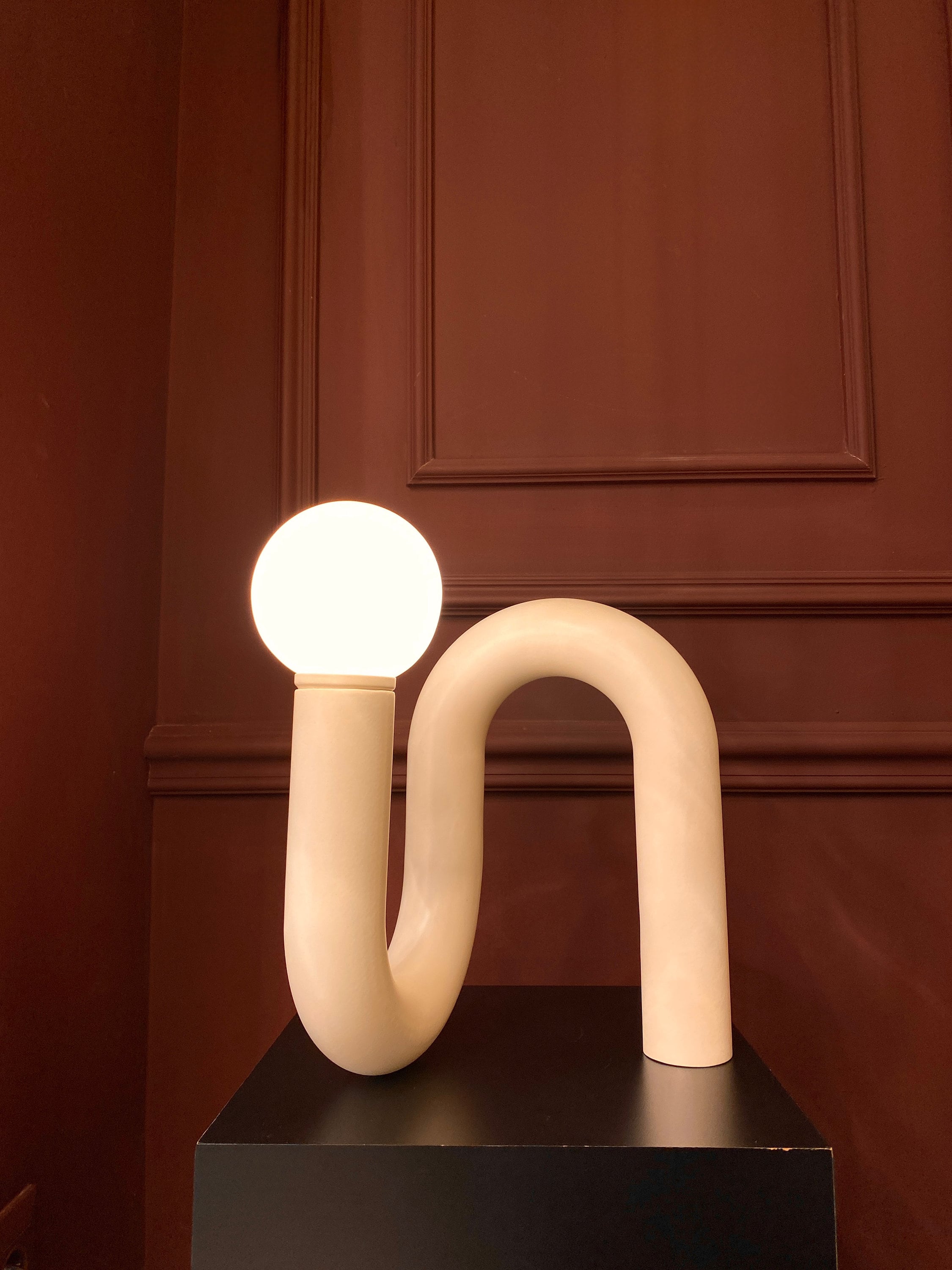 White Tube Table Lamp, Adjustable Lamp, Unique Table Lamp, Bedside Lamp ...