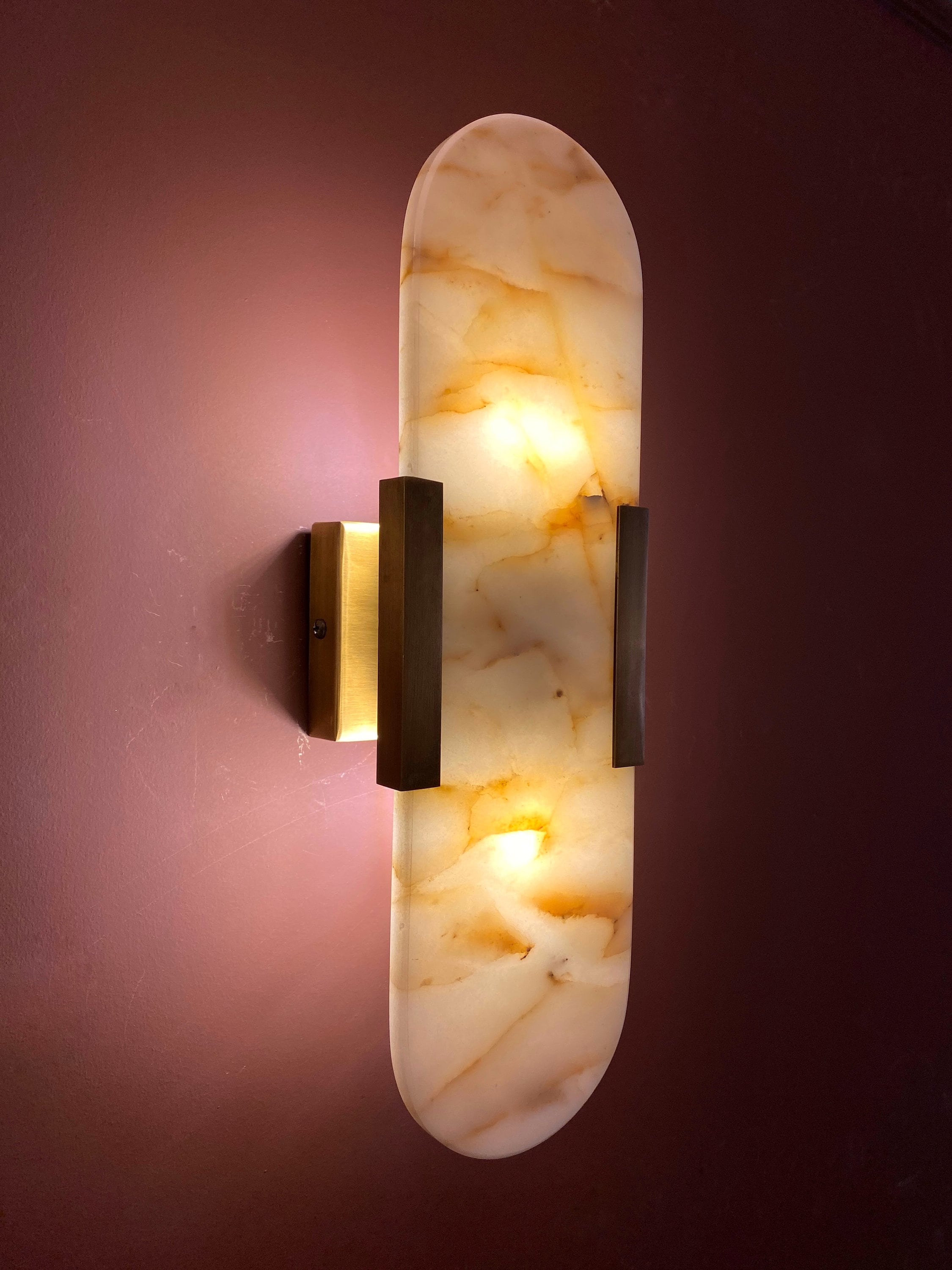 Marble Wall Sconce, Marble Wall Light, Bedroom Wall Light, Modern Wall ...