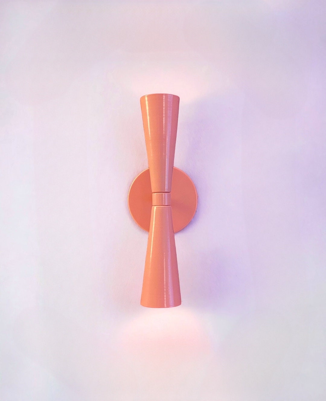 Pink Double Light Sconce, Kids Room Lighting, Kids Bedside Light, Plug ...