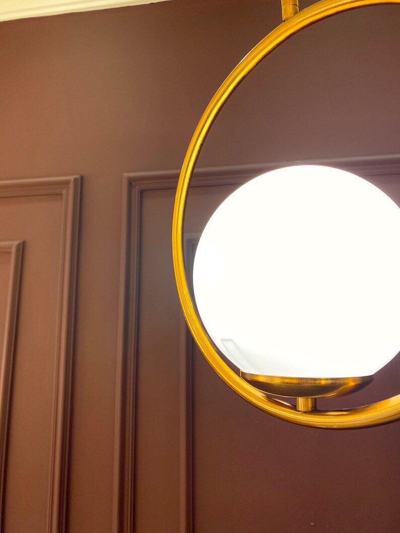 Round Pendant Lamp, Circle Pendant Lamp, Modern Ceiling Pendant, Unique ...