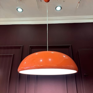Soft Orange LED Pendant Lamp: Modern Handmade Hanging Light - Etsy