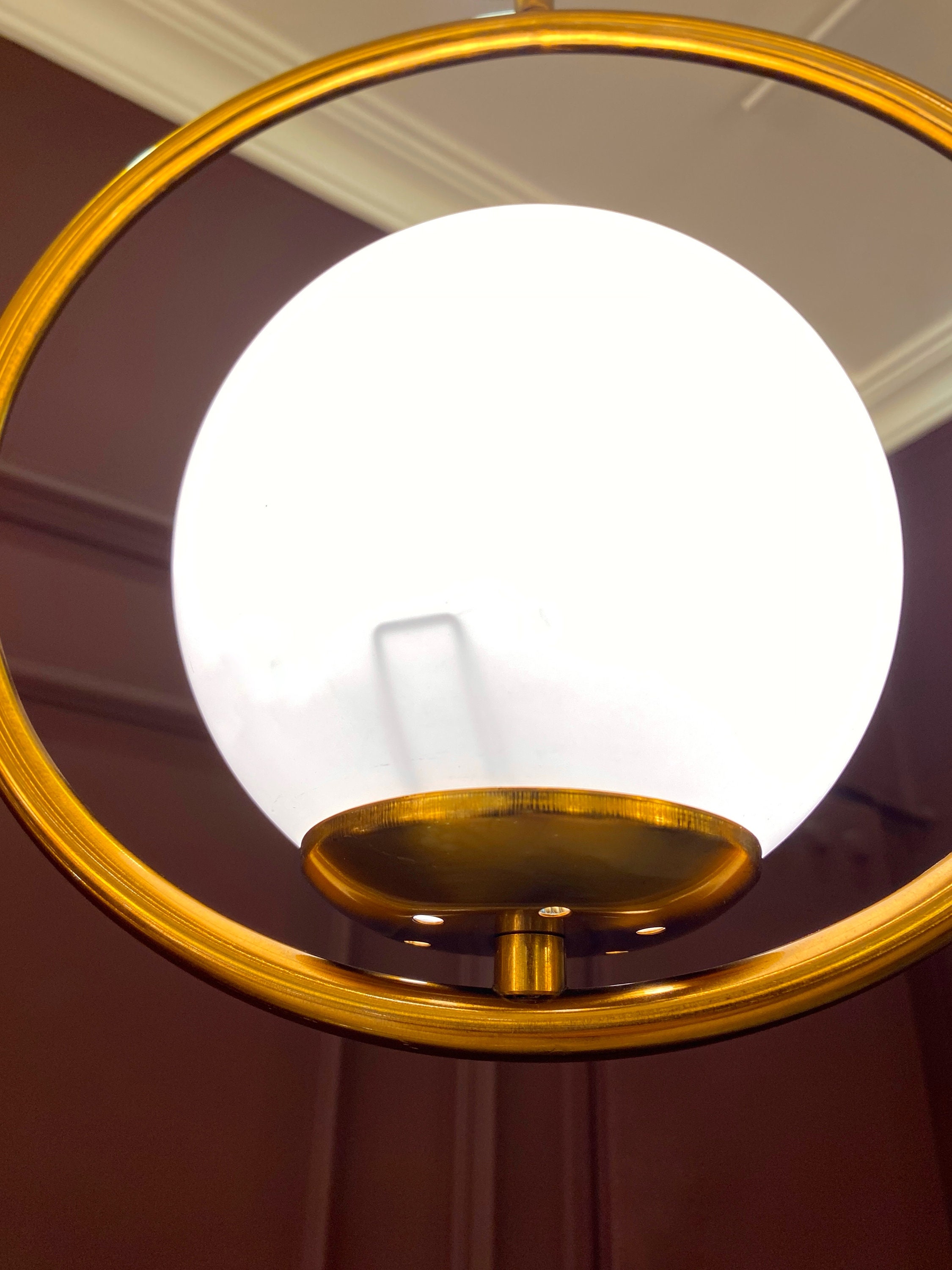 Round Pendant Lamp, Circle Pendant Lamp, Modern Ceiling Pendant, Unique ...