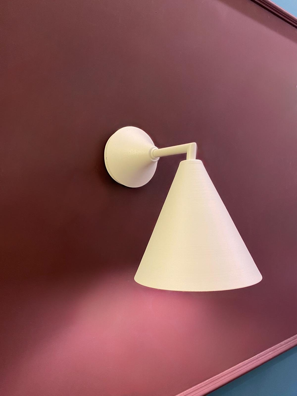 Modern Wall Sconce, Minimalist Wall Sconce, White Cone Sconce, Dome ...