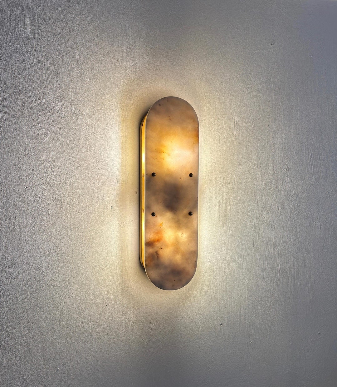 Marble Wall Sconce, Marble Lighting, Bedside Wall Light, Luxury Wall ...