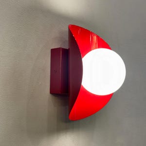 Red Wall Sconce, Bedside Wall Lamp, Minimalist Wall Sconce, Colored ...