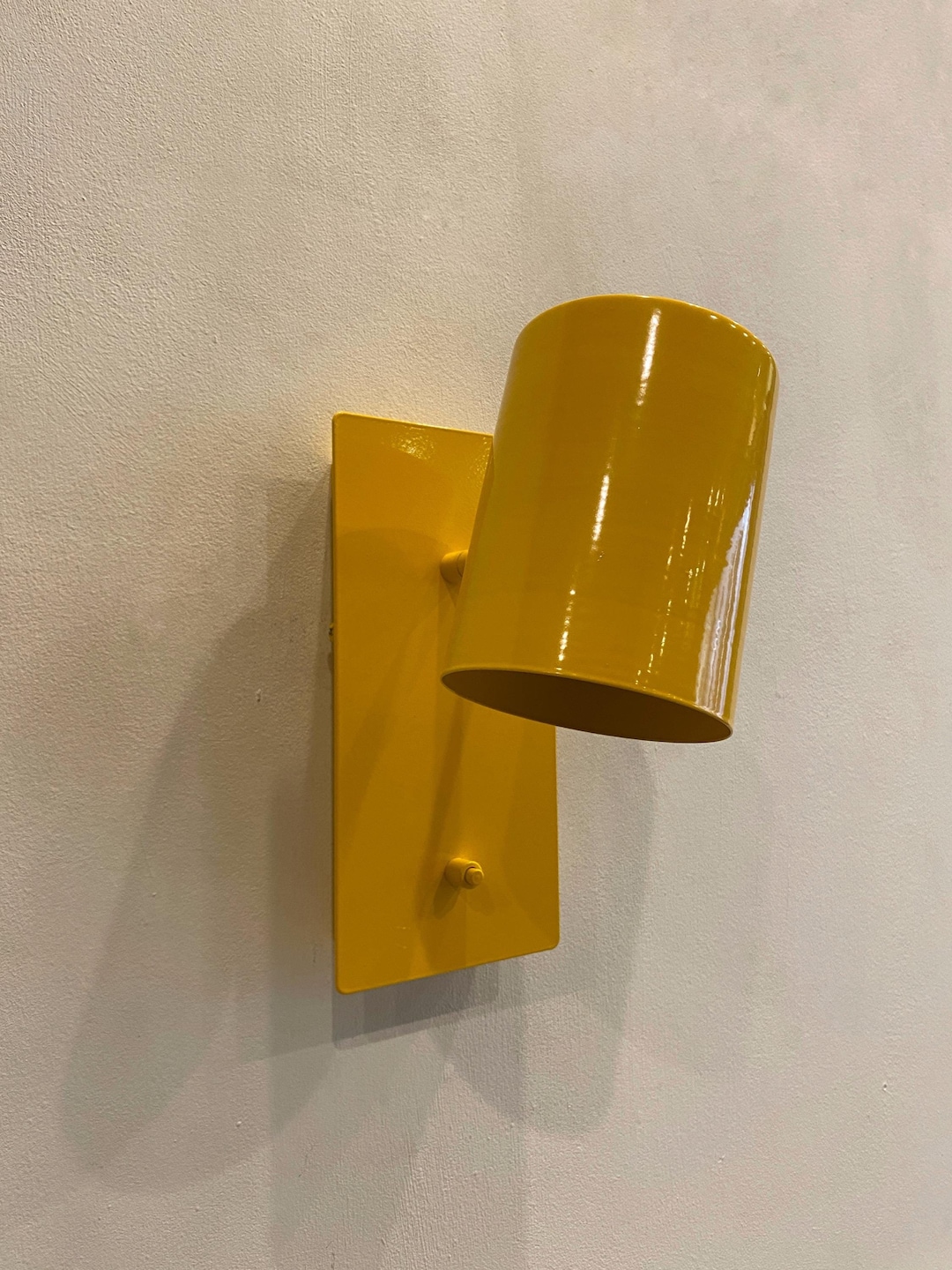 Yellow Wall Sconce, On/off Switch With Sconce, Adjustable Head Wall ...