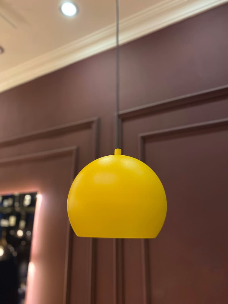 Yellow Pendant Light, Colourful Pendant, Modern Pendant, Bedroom ...