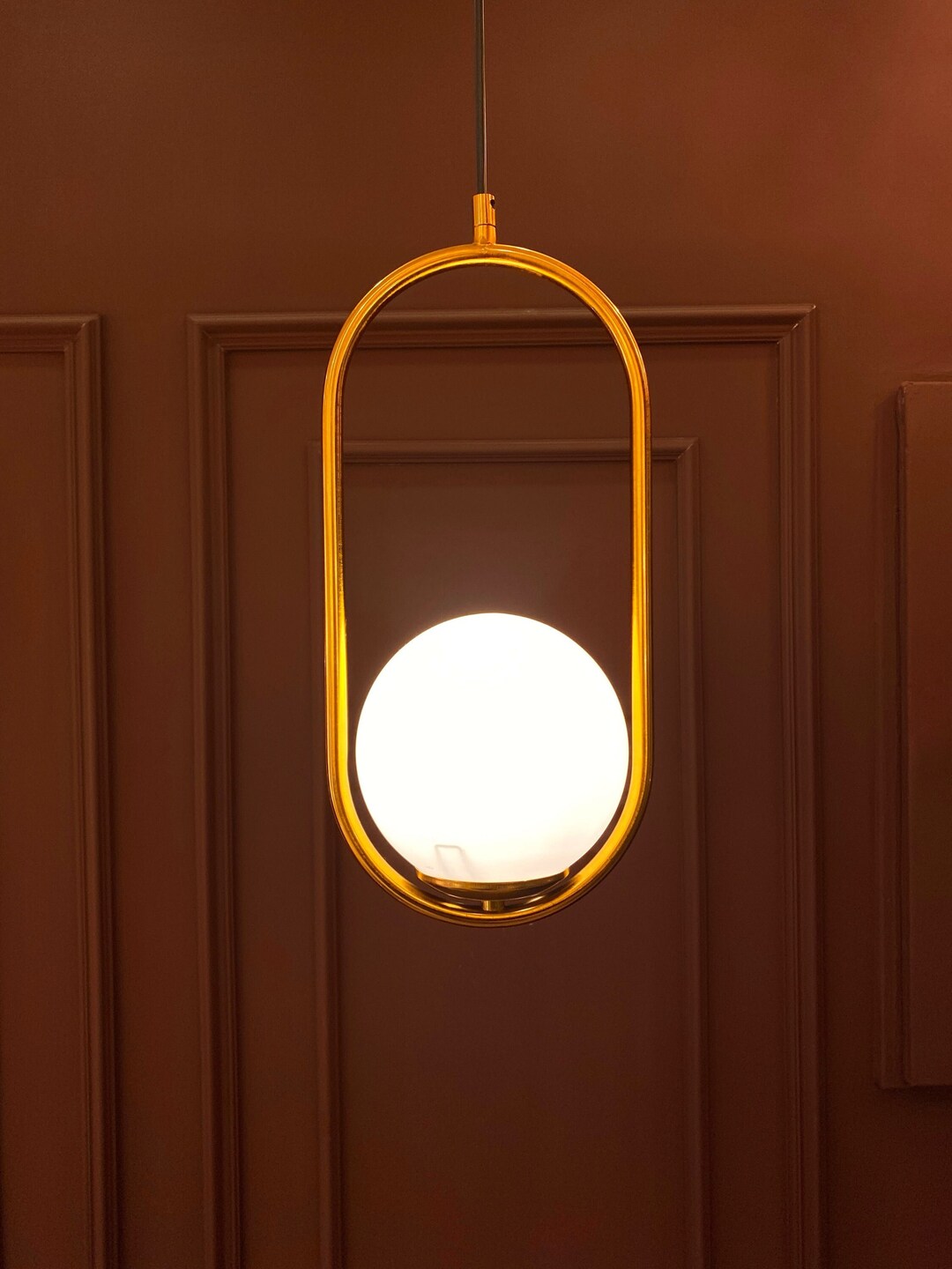Oval Pendant Lamp, Ovoid Pendant Lamp, Unique Ceiling Pendant, Modern ...