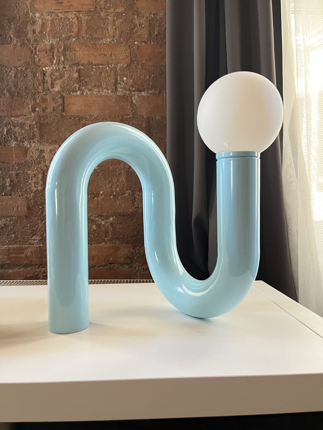 Baby Blue Table Lamp, Light Blue Table Lamp, Kids Bedroom Lighting ...