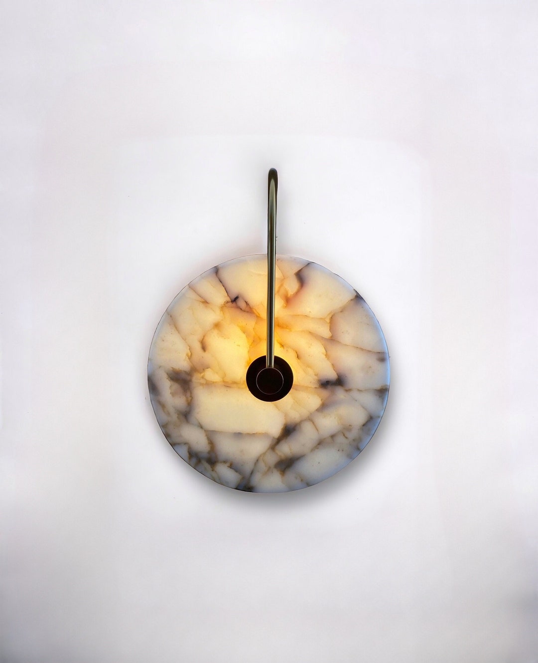 Marble Wall Sconce, Modern Wall Sconce, Gold Wall Sconce, Bedside Wall ...