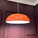 Soft Orange LED Pendant Lamp: Modern Handmade Hanging Light - Etsy