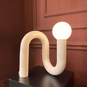 Blue Tube Table Lamp: Modern Minimalist Home Decor - Etsy