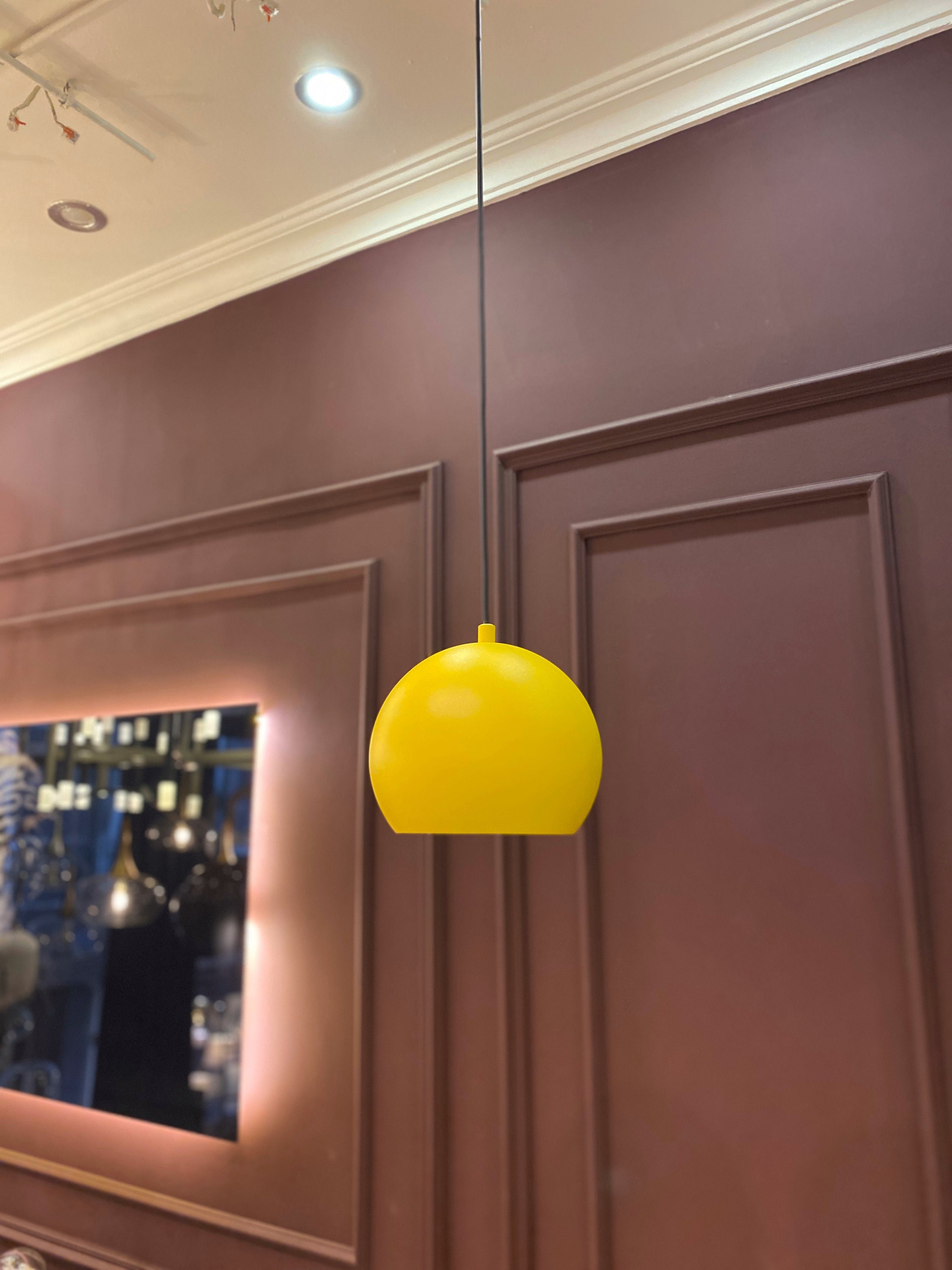 Yellow Pendant Light, Colourful Pendant, Modern Pendant, Bedroom ...