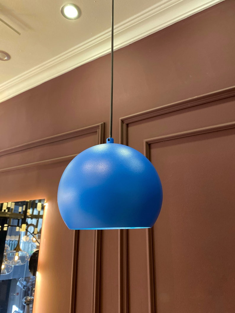 Blue Pendant Light, Colored Pendant Lamp, Modern Pendant Lamp ...