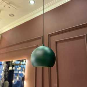 Green Pendant Light, Colored Pendant, Modern Pendant Lamp, Minimalist ...