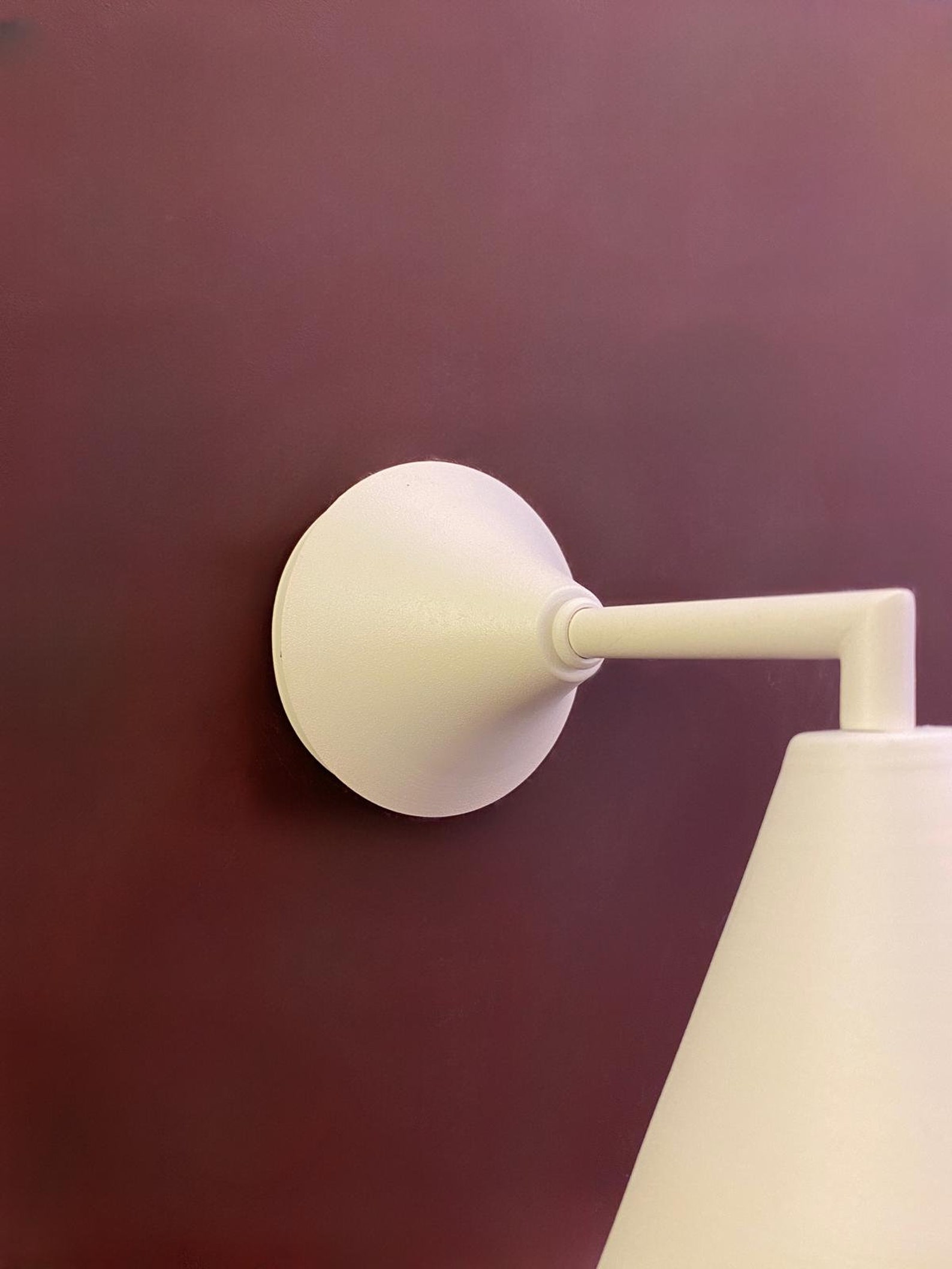 Modern Wall Sconce, Minimalist Wall Sconce, White Cone Sconce, Dome ...