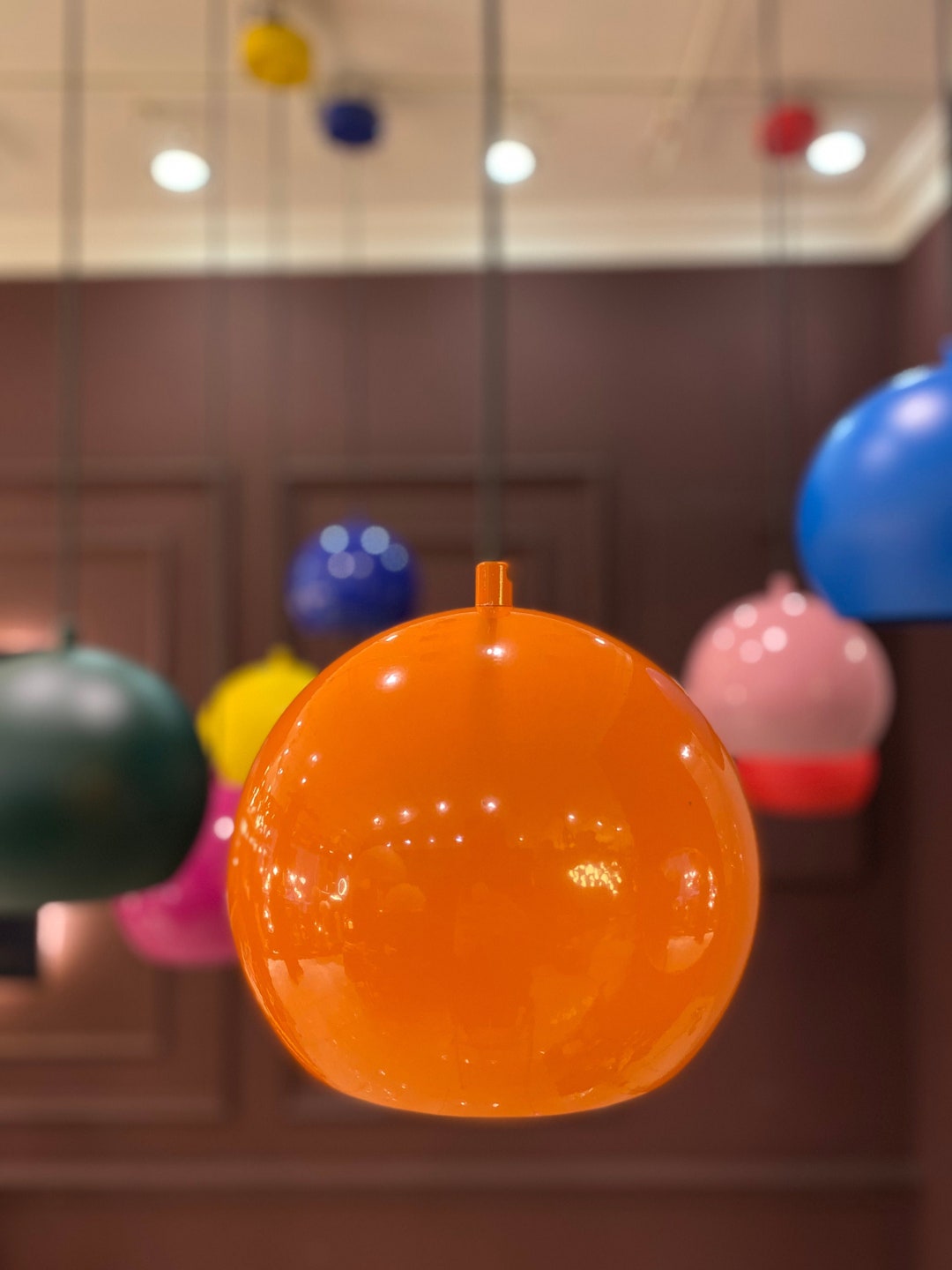 Orange Pendant Light, Colourful Pendant, Modern Pendant Lamp ...