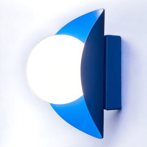 Blue Wall Sconce, Colored Sconce, Modern Wall Sconce, Minimalist Sconce ...