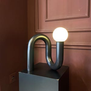 Blue Tube Table Lamp: Modern Minimalist Home Decor - Etsy