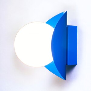 Blue Wall Sconce, Colored Sconce, Modern Wall Sconce, Minimalist Sconce ...
