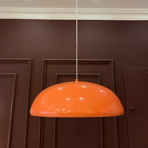 Soft Orange LED Pendant Lamp: Modern Handmade Hanging Light - Etsy