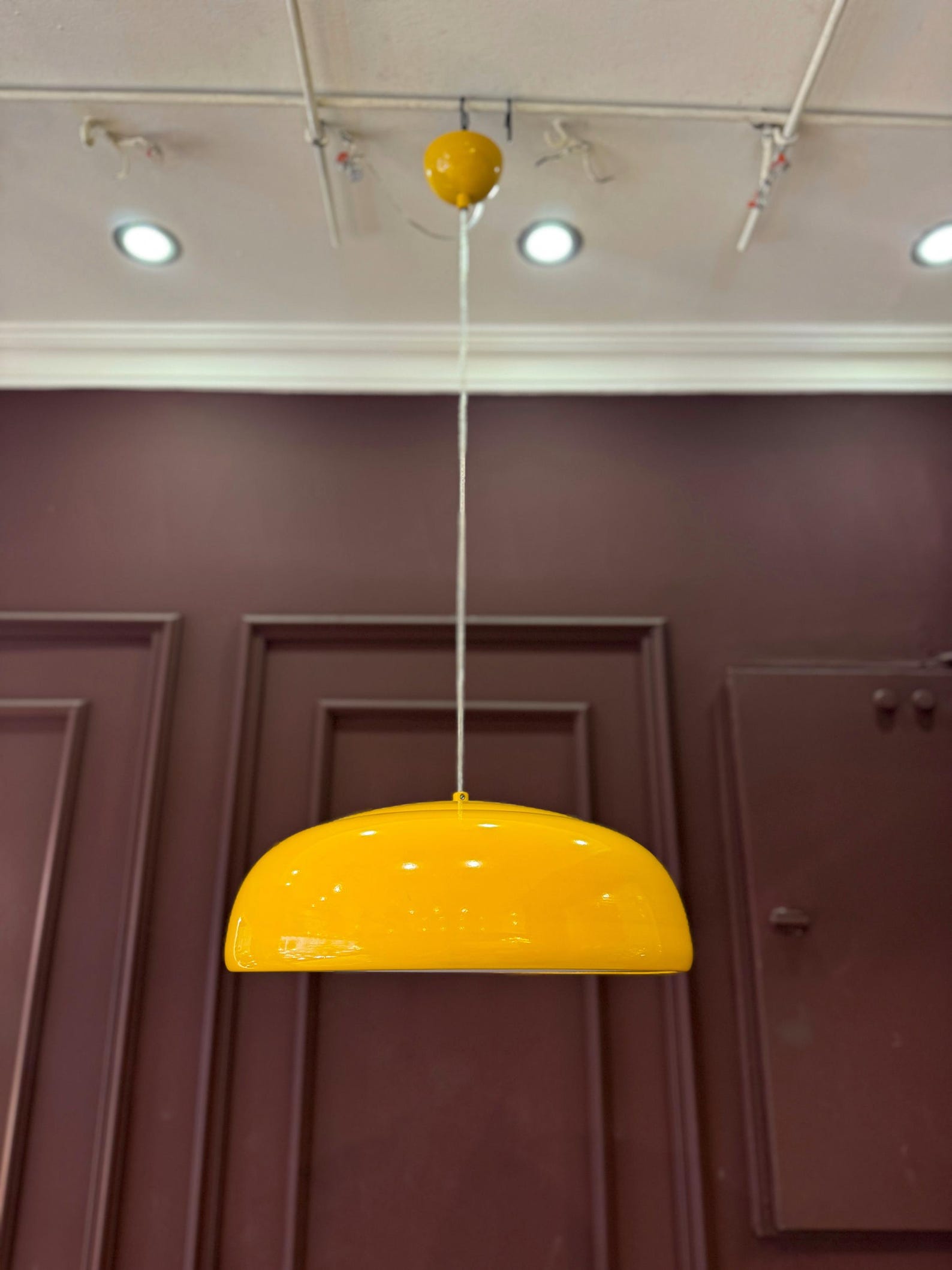 Yellow LED Pendant Light: Modern Dining Room Hanging Lamp - Etsy