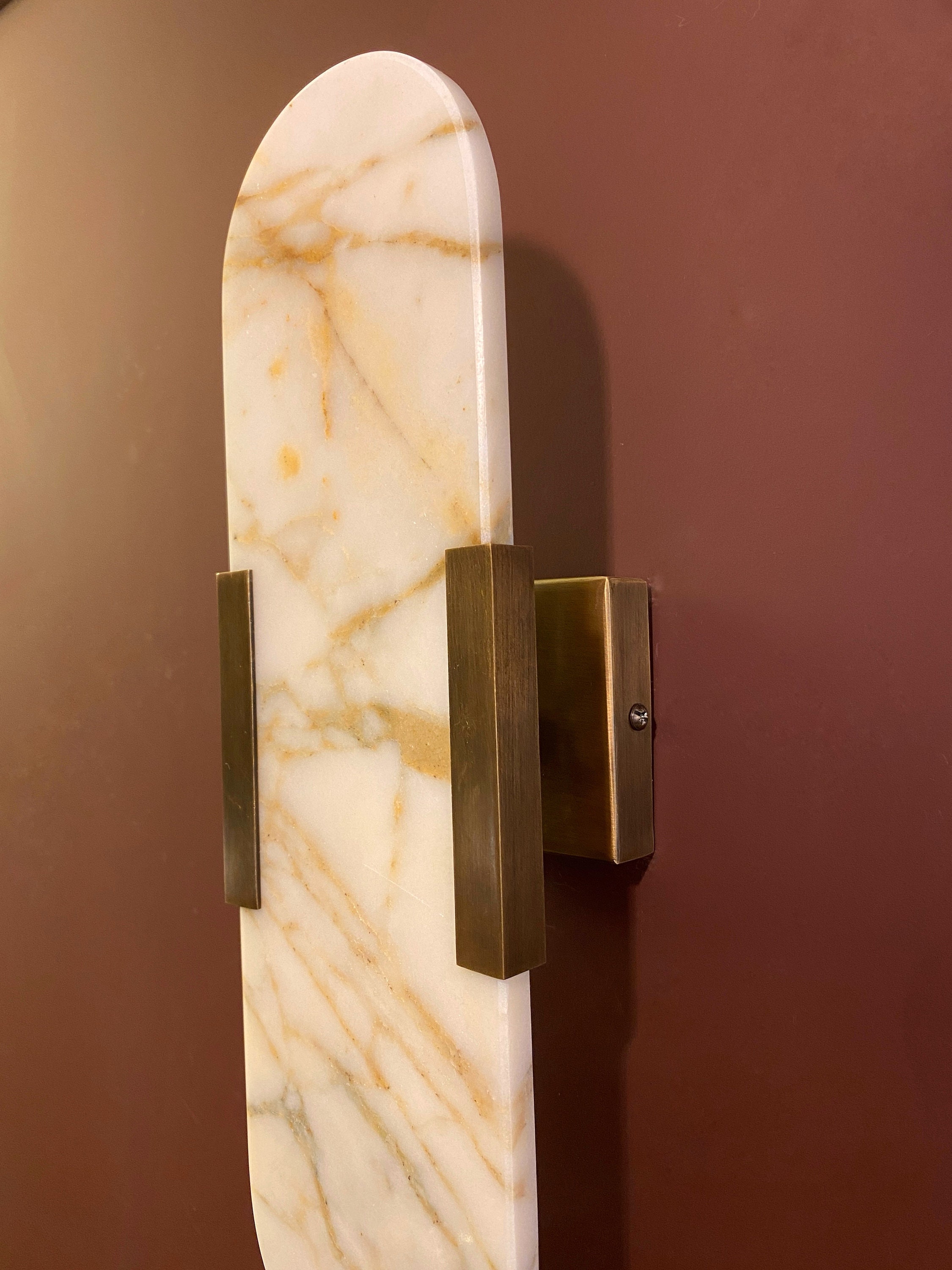 Marble Wall Sconce, Marble Wall Light, Sconce Lighting, Bedroom Wall ...