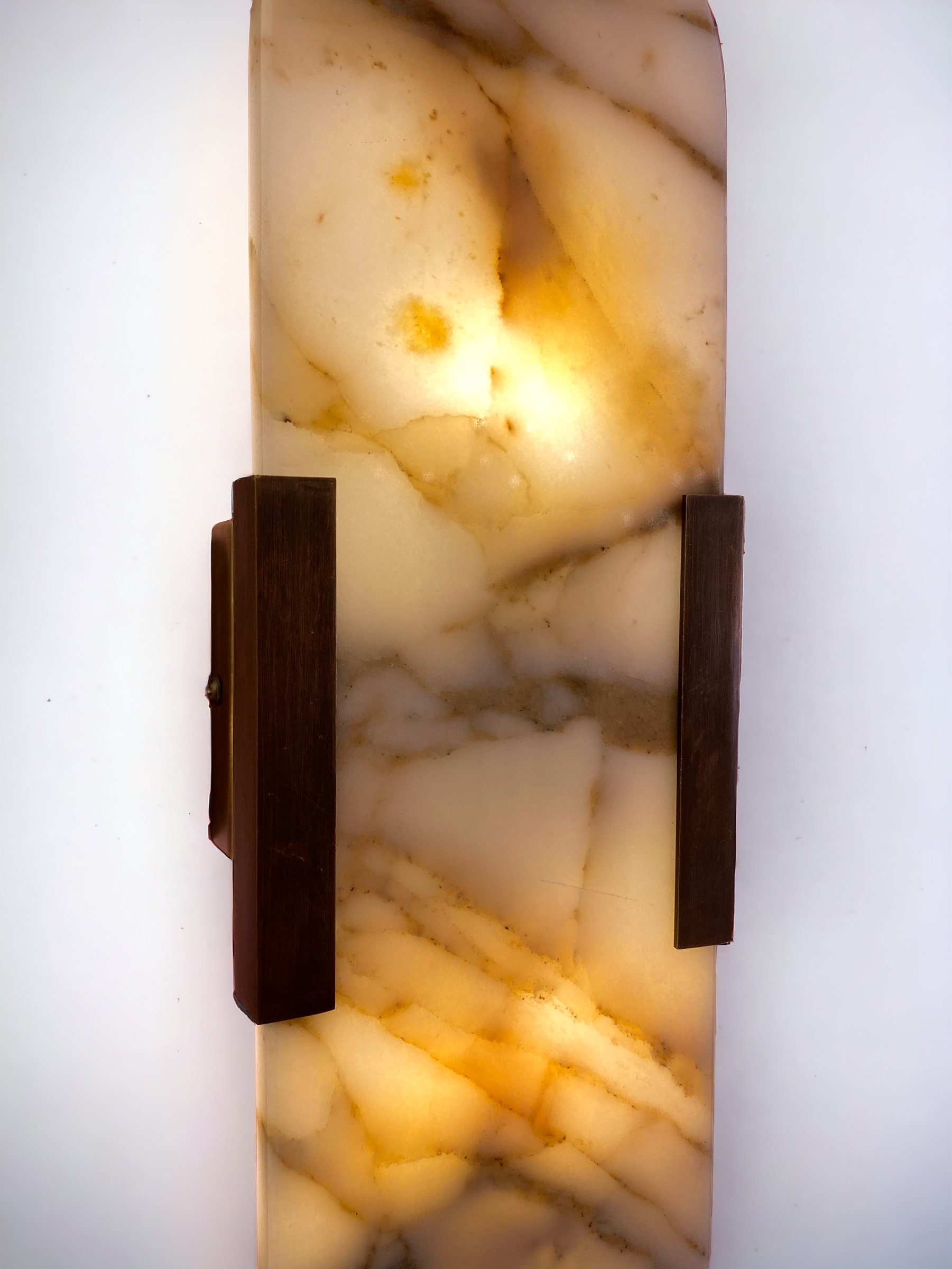 Marble Wall Sconce, Marble Wall Light, Bedroom Wall Light, Mid-century ...