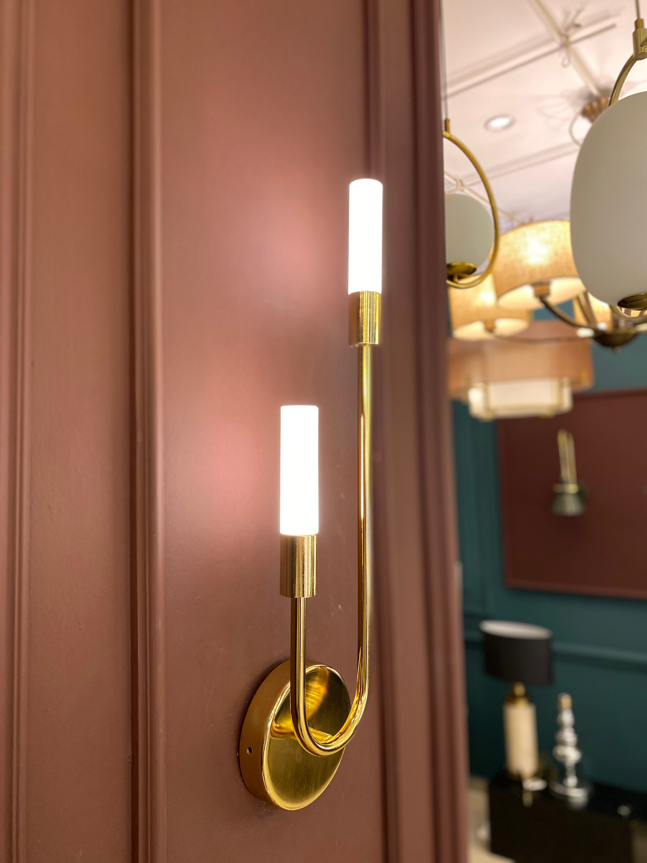 Gold Wall Sconce, Bedside Wall Light, Led Wall Sconce, Modern Wall ...