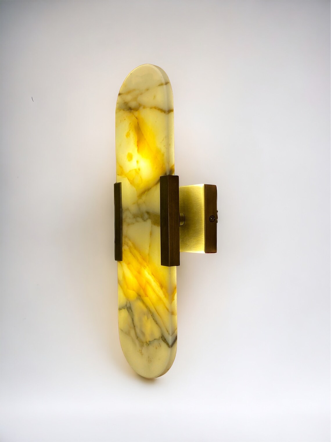 Marble Wall Sconce, Marble Wall Light, Bedroom Wall Light, Mid-century ...