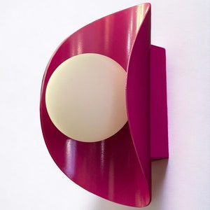 Modern Wall Sconce, Pink Wall Sconce, Minimalist Wall Sconce, Colored ...