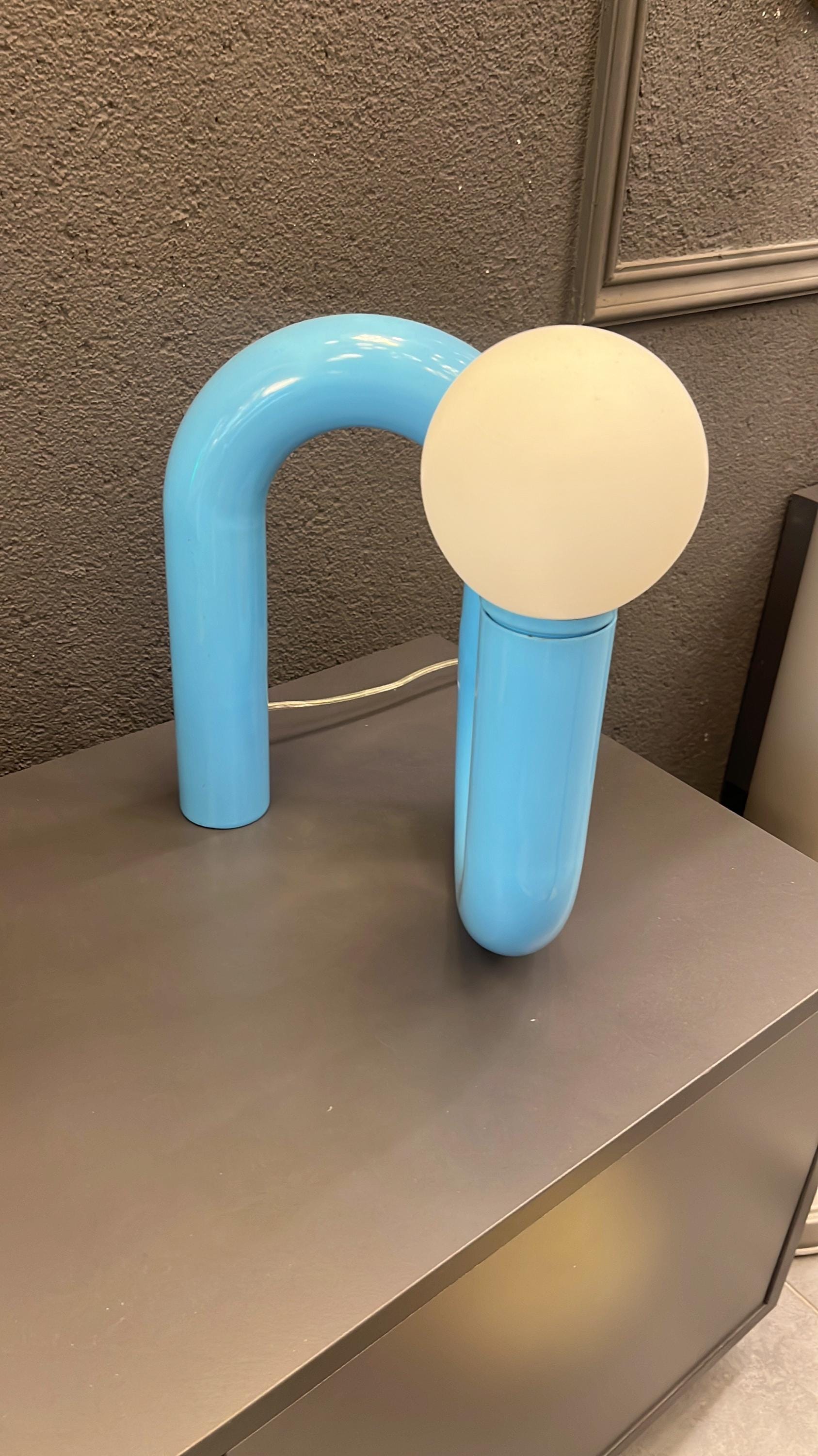 Modern Orange Tube Table Lamp: Minimalist Bedside Light - Etsy