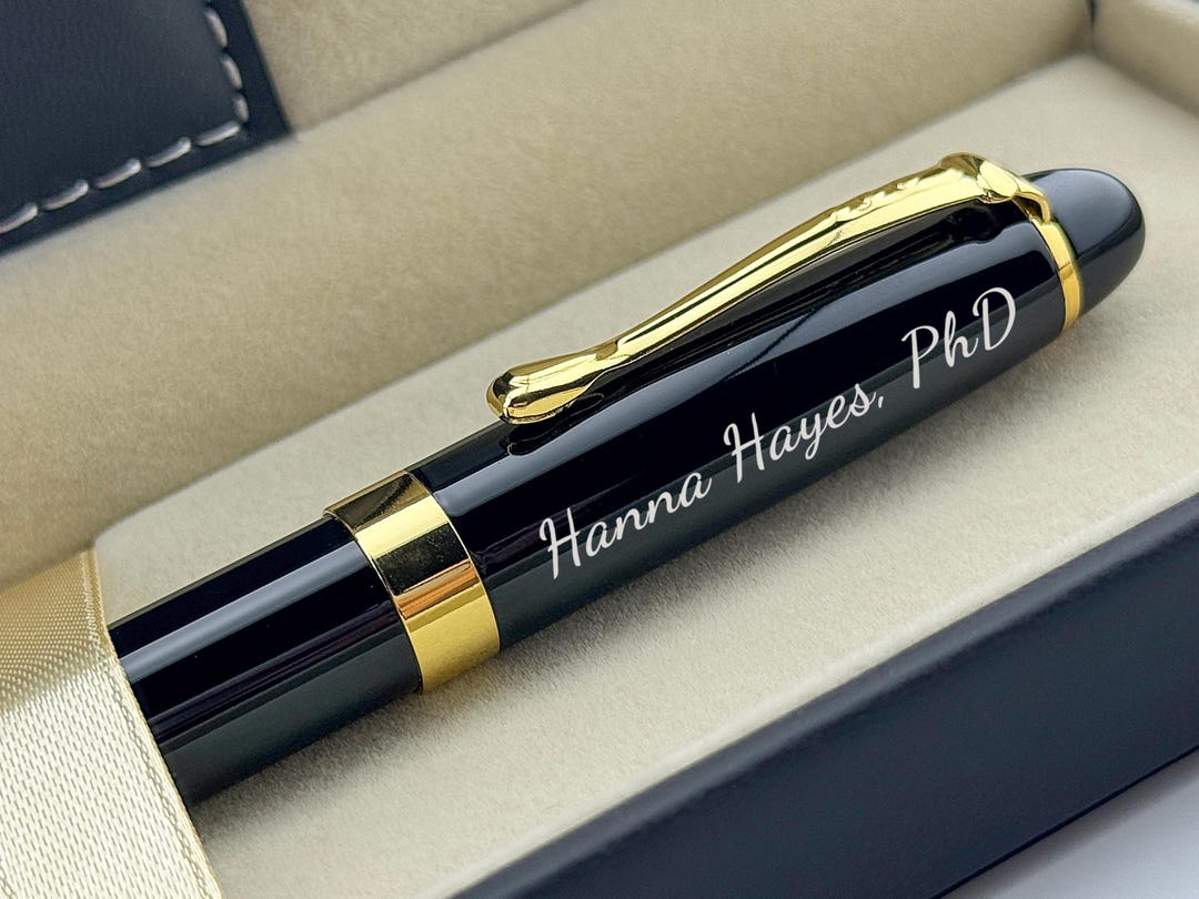 Custom Engraved Durable Pen in Box - Phd Graduation Gift, Personalized ...