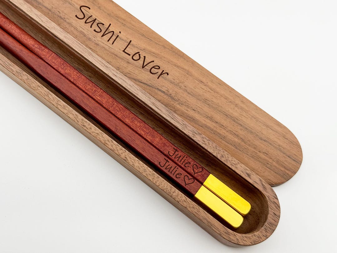 Custom Engraved Wood Chopsticks, Personalized Sandalwood Chinese ...