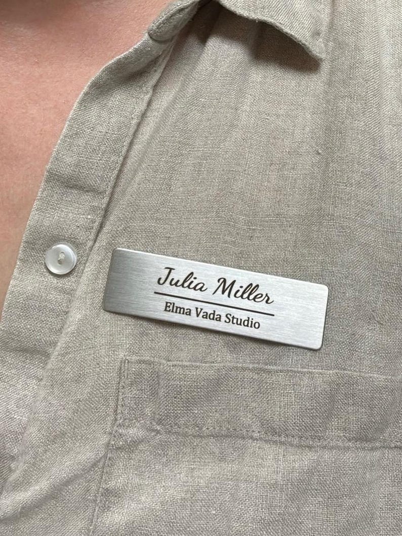 Custom Engraved Magnetic Name Badge, Personalized Name Tag, Nurse Name ...