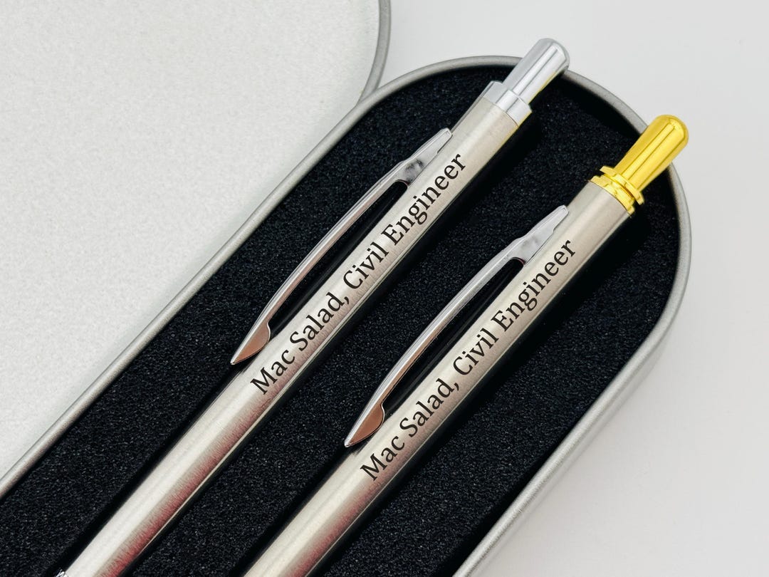 Custom Pencils Set - Engineer Gift, Engineer Graduation Gift, Civil ...