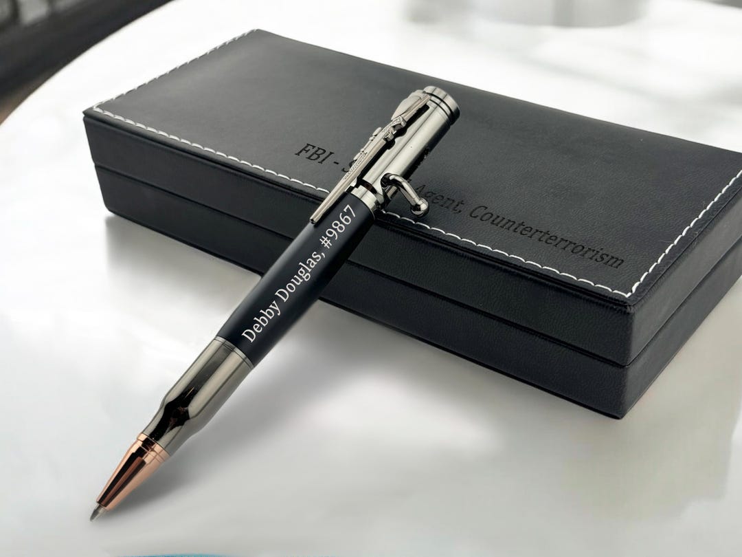 Personalized Bolt Action Pen - FBI Agent Gift, Law Enforcement Gift ...