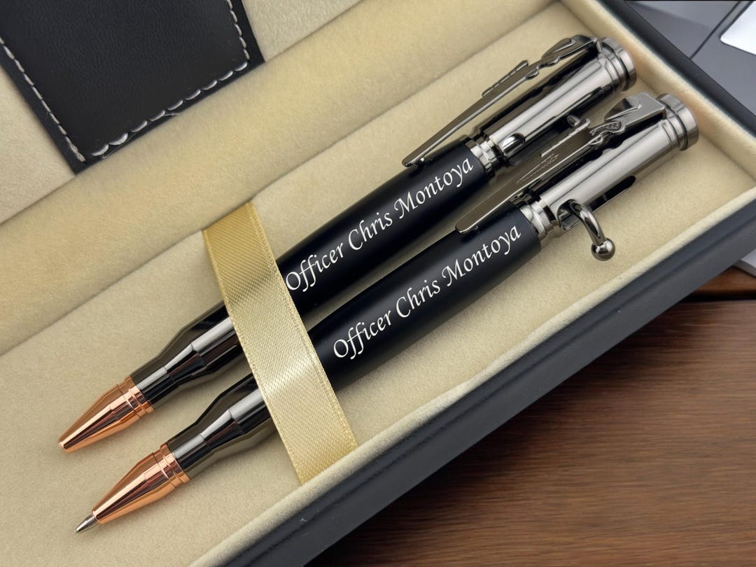 Custom Engraved Bullet Pens, Police Academy Graduation Gift, Police ...