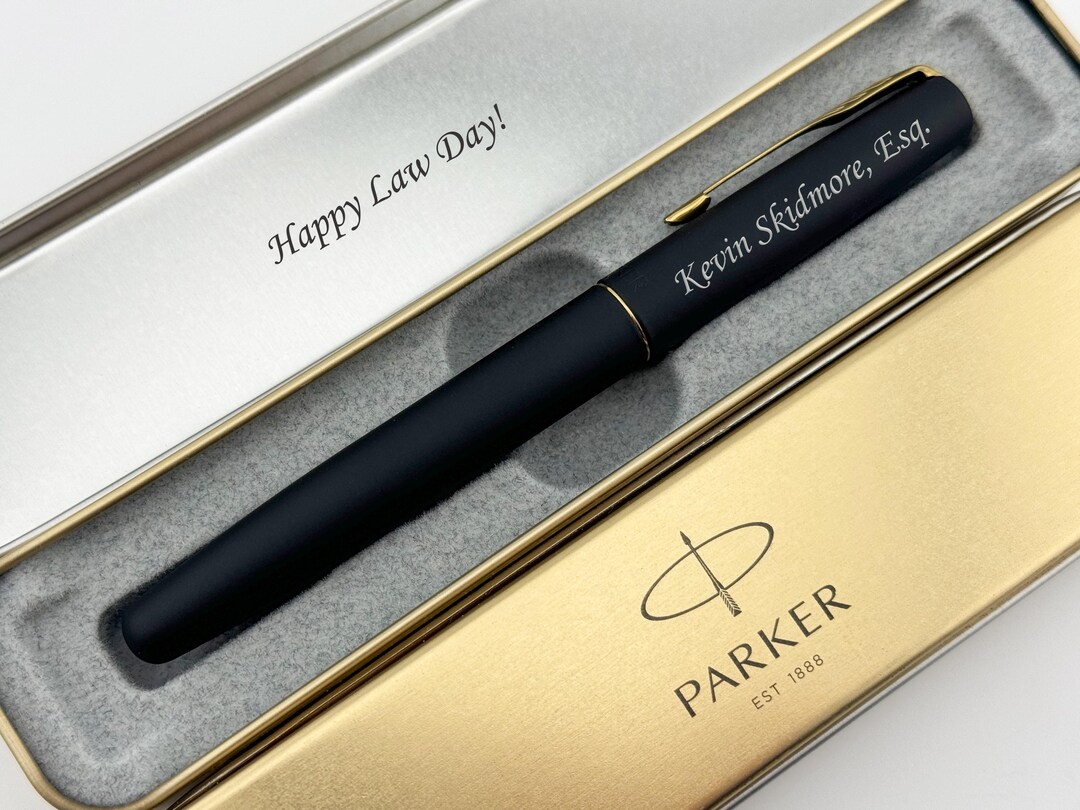 Custom Engraved Parker Fountain Pen, Custom Gift for Esquire, Custom ...