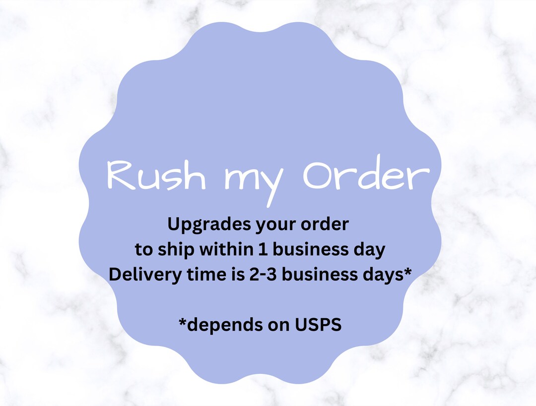 Rush My Order, Rush Production, Rush Shipping - Etsy