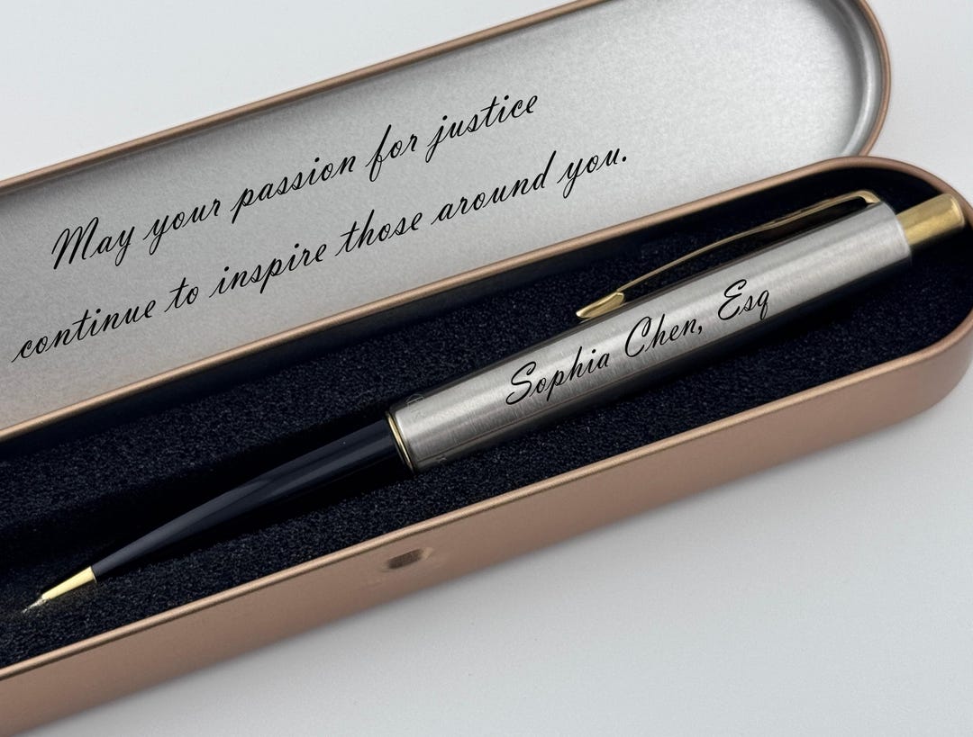 Personalized Parker Pen in Box, Custom Gift for Lawyer, Personalized ...